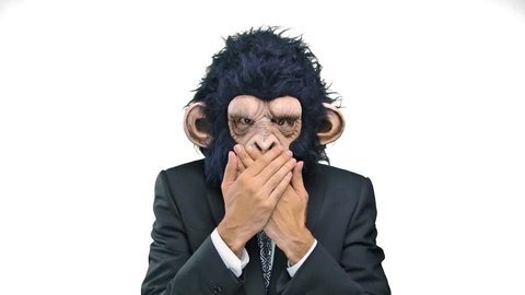 Monkey Man Pleading On Green Screen Stock Footage Video (100% Royalty ...