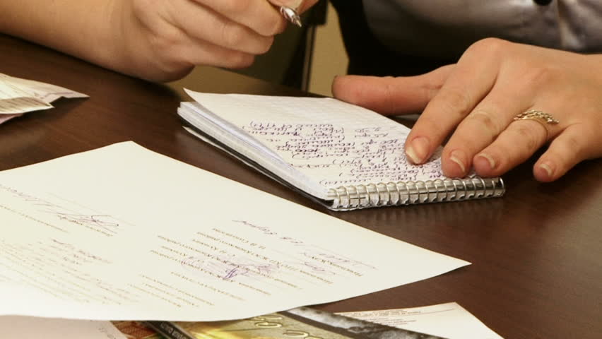 woman's hand signing document woman Stock Footage Video (100% Royalty ...