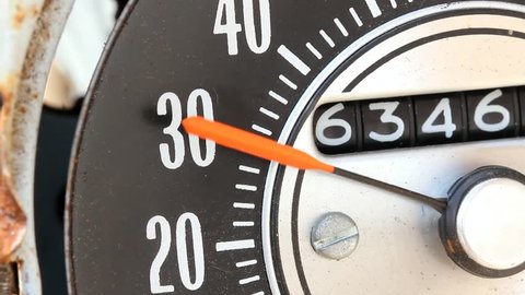 Rusted Analog Speedometer Needle Shaking Around Stock Footage Video ...
