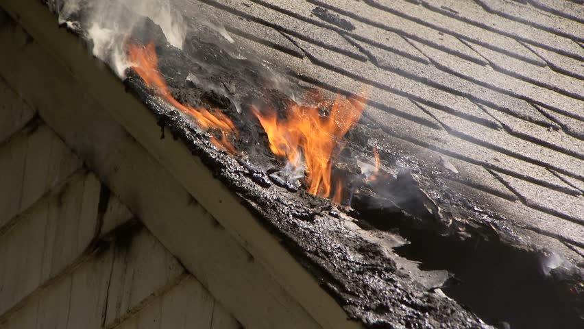 A Lightning Strike Causes Smoke Stock Footage Video (100% Royalty-free ...