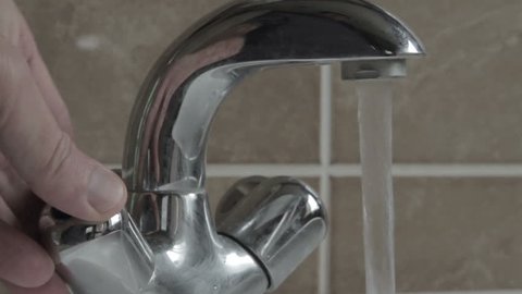 Hand Turning Faucet Tap On Off Stock Footage Video (100% Royalty-free ...