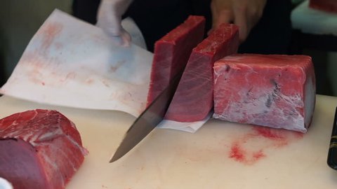 Fresh Frozen Japanese Maguro Whole Giant Stock Footage Video (100% ...