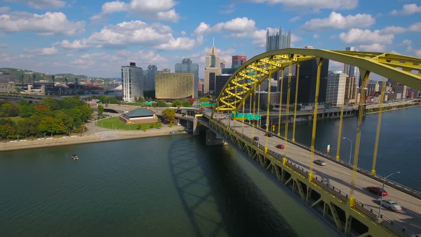 Skyline with skyscrapers in Pittsburgh, Pennsylvania image - Free stock ...