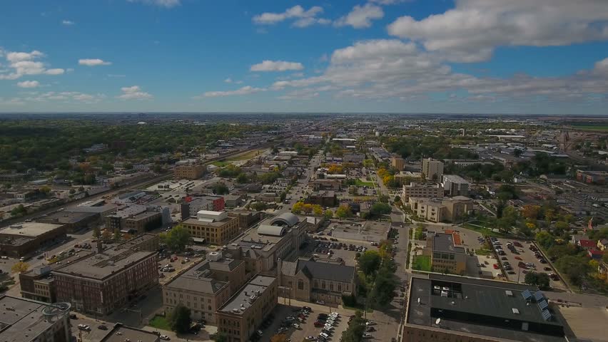 Aerial North Dakota Fargo September Stock Footage Video (100% Royalty ...