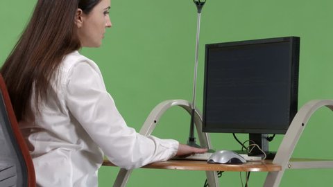 Angry Office Worker Smashing Desktop Computer Stock Footage Video (100% ...