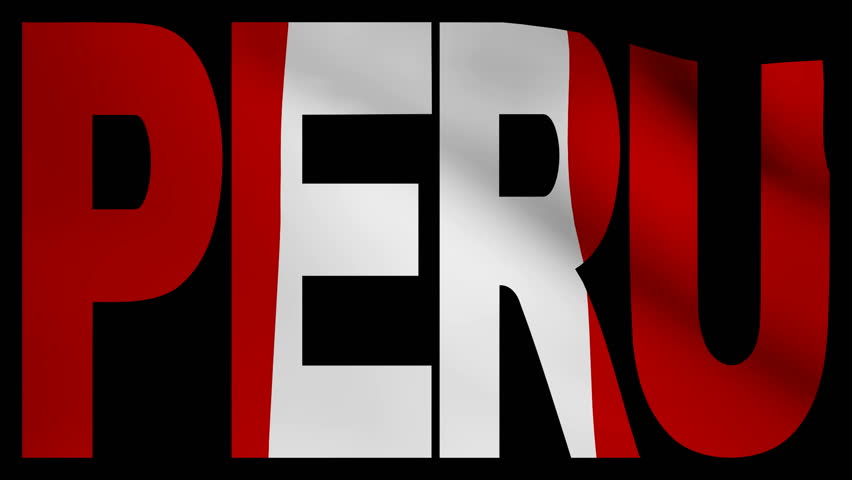 Peru Text with Fluttering Flag Stock Footage Video (100% Royalty-free ...