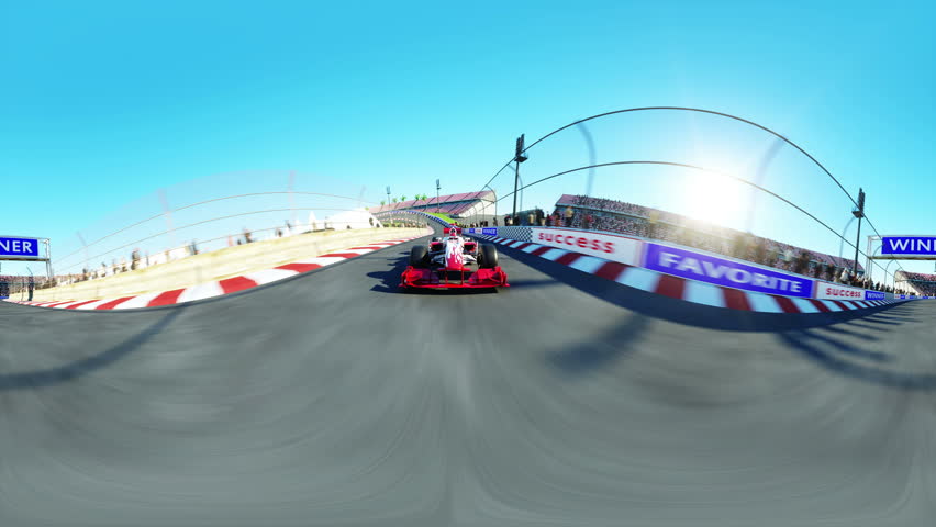 360 degrees spherical video race car Stock Footage Video (100% Royalty ...
