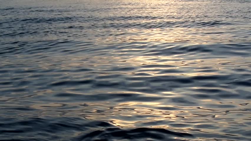 Beautiful Waving Ocean Reflection Ocean Stock Footage Video (100% ...