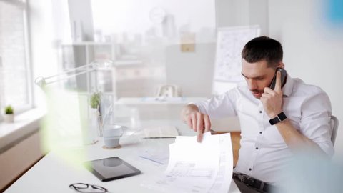 Business People Paperwork Technology Concept Businessman Stock Footage ...