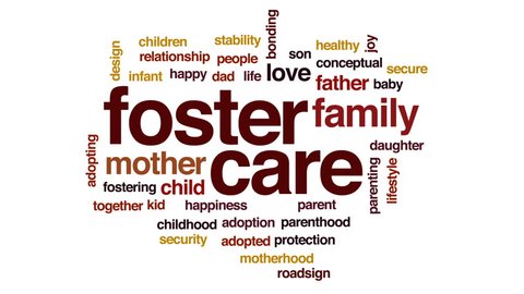 Foster Care Word Cloud Text Design Stock Footage Video (100% Royalty ...