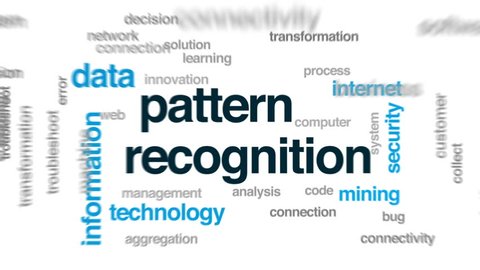 Pattern Recognition Animated Word Cloud Text Stock Footage Video (100% ...