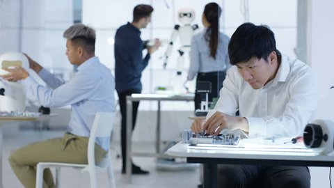 4k Technical Design Team Working On Stock Footage Video (100% Royalty ...