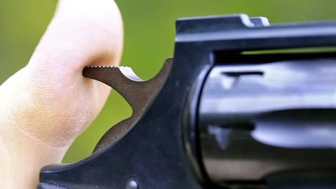 Shots Revolver Man Shoots Revolver Shots Stock Footage Video (100% ...