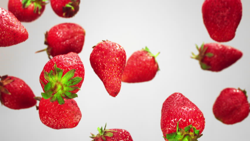 Ripe Strawberrys Flying in the Stock Footage Video (100% Royalty-free ...