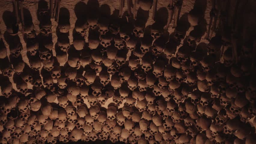 Human Bones in the Crypt Stock Footage Video (100% Royalty-free ...