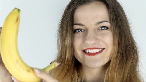 171 Woman Beautiful Lips Eating Banana Stock Video Footage - 4K and HD ...