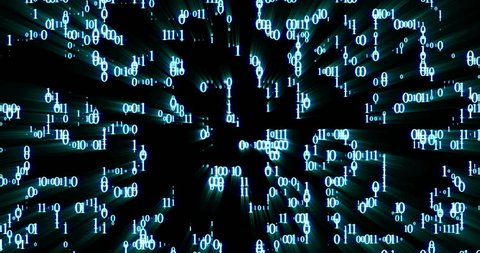 Digital Fly Binary Code Background Loop Stock Footage Video (100% ...