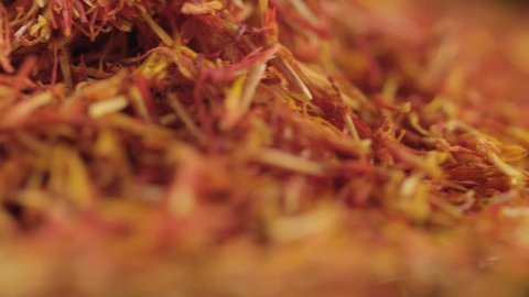 Saffron Falling On Black Background Stock Footage Video (100% Royalty ...