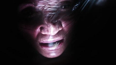 4k Horror Woman Choking Hands Breaking Stock Footage Video (100% ...