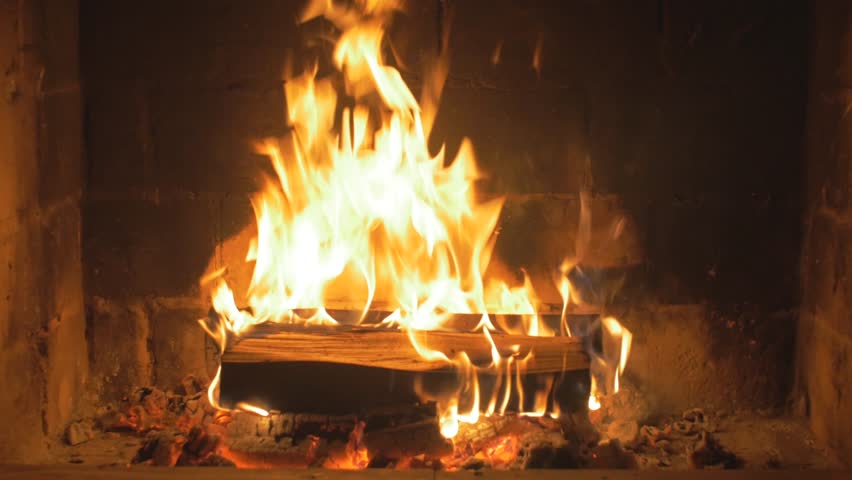 warm cozy fire home fireplace real Stock Footage Video (100% Royalty ...
