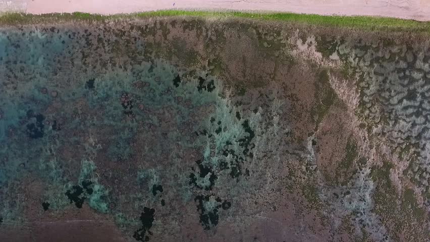 Top View Beautiful Ocean Floor Texture Stock Footage Video (100% ...