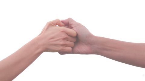 hand wrestling on white background Stock Footage Video (100% Royalty ...