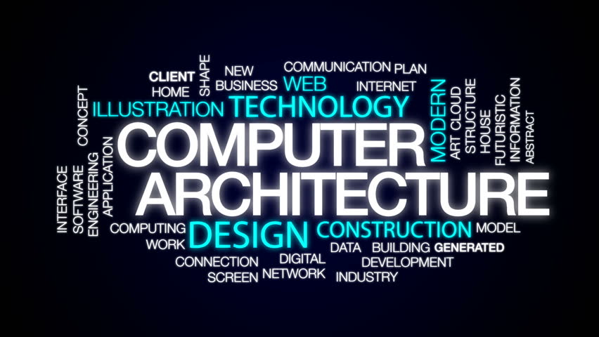 Computer Architecture Animated Word Cloud, Stock Footage Video (100% ...