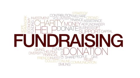 Fundraising Animated Word Cloud Text Design Stock Footage Video (100% ...