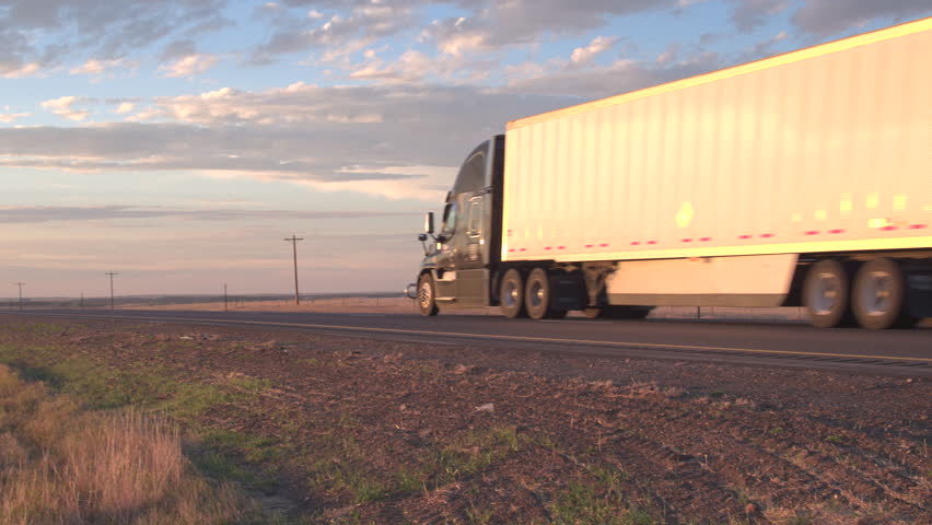 scenic busy traffic rural interstate highway Stock Footage Video (100% ...