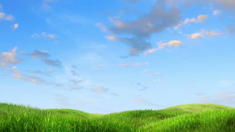 blue sky green meadow time lapse Stock Footage Video (100% Royalty-free ...