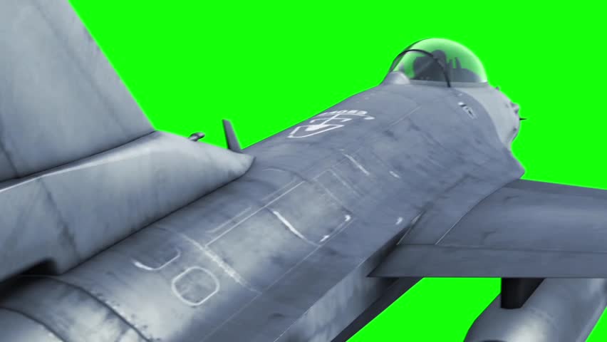 f-16 fighting aircraft jet green screen Stock Footage Video (100% ...