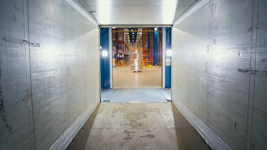 Forklift Loader Load Boxes Into Stock Footage Video (100% Royalty-free ...