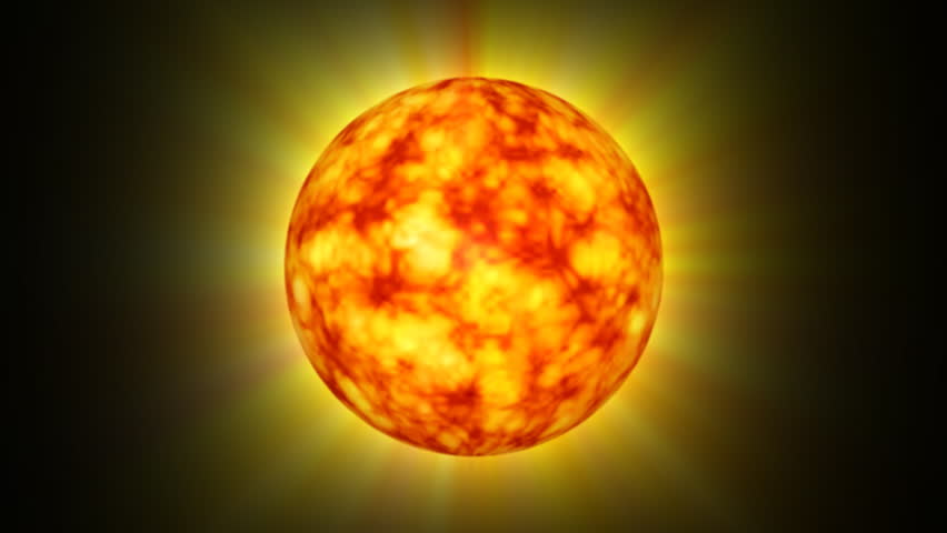 Animated Sun Shining and Rotating. Stock Footage Video (100% Royalty ...