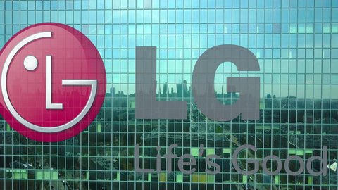Aerial Shot Office Skyscraper Lg Corporation Stock Footage Video (100% ...