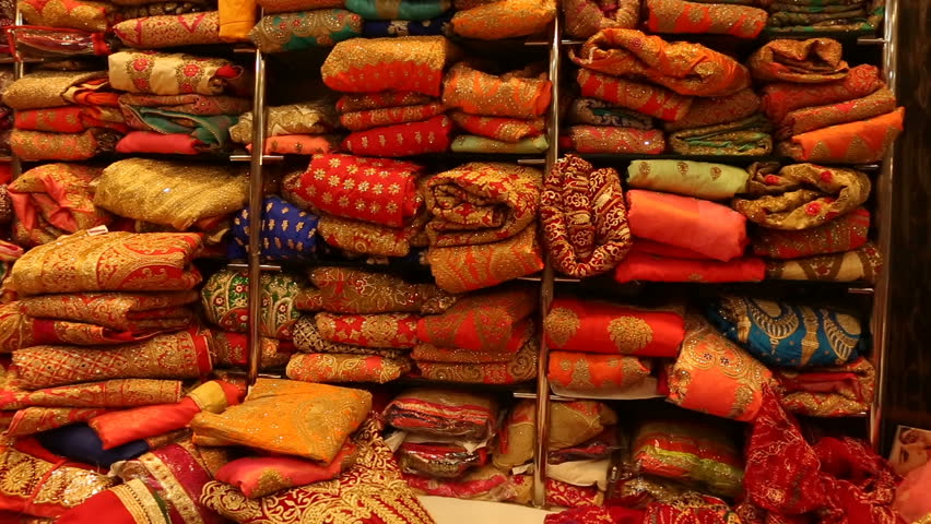 Sari Shop. Indian Traditional Womens Stock Footage Video (100% Royalty ...