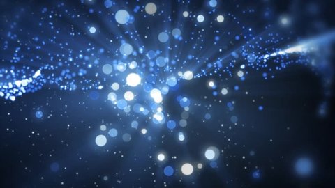 cinematic blue moving particles triangle shapes Stock Footage Video ...