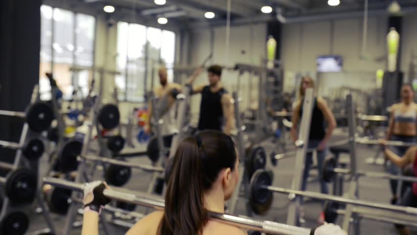 Young People in Gym Working Stock Footage Video (100% Royalty-free ...