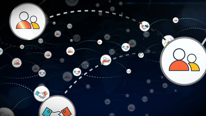 Motion Graphic Animation Network of Stock Footage Video (100% Royalty ...