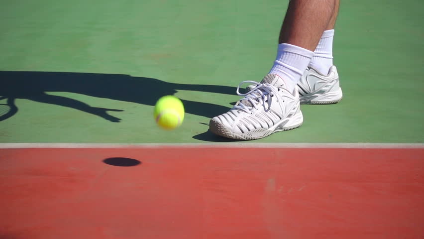 Tennis Player Bouncing the Ball Stock Footage Video (100% Royalty-free ...