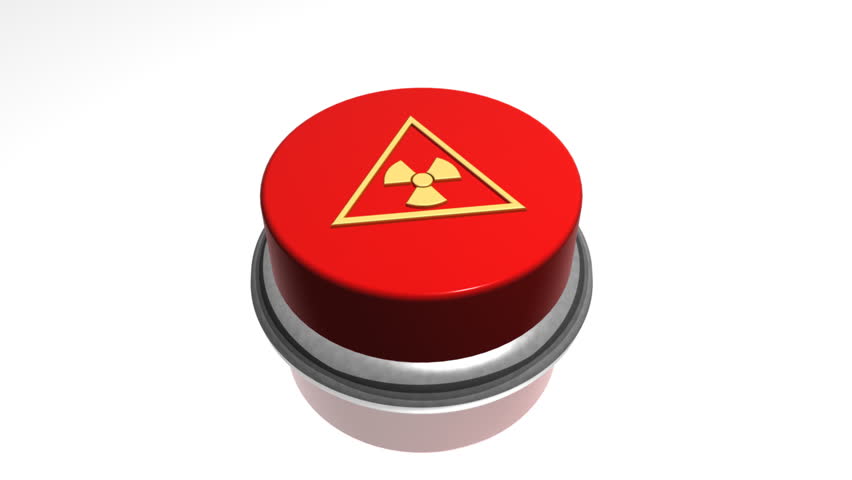 Radioactive Button On a White Stock Footage Video (100% Royalty-free ...