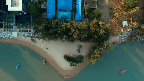 Aerial View Klong Wan Beach Natural Stock Footage Video (100% Royalty ...