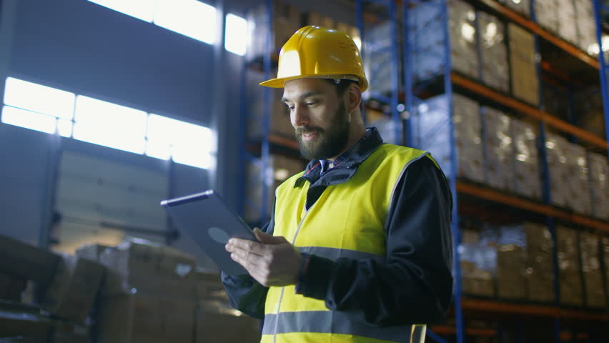 Auditor Wearing Hard Hat Looking Stock Footage Video (100% Royalty-free ...