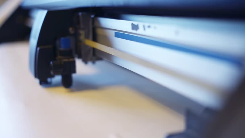 Cutting Machine Cuts the Sticker Stock Footage Video (100% Royalty-free ...