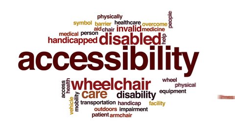 Accessibility Animated Word Cloud Text Design Stock Footage Video (100% ...