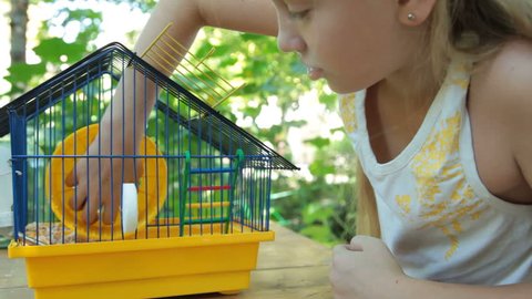 Angry Hamster Biting Little Girl Stock Footage Video (100% Royalty-free ...
