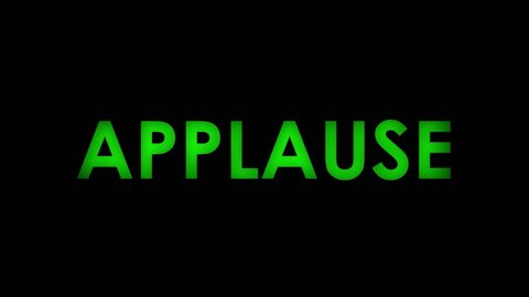 Applause Green Flashing Warning Message Text Stock Footage Video (100% ...