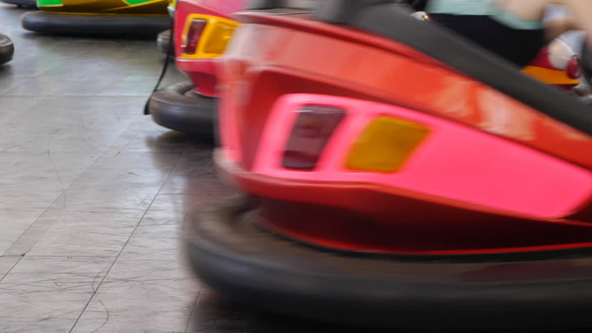 some bumper cars ramming into each Stock Footage Video (100% Royalty ...