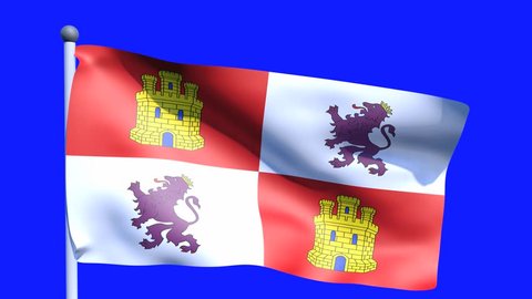 Castile Official Regional Flag Spain Vector: immagine vettoriale stock ...