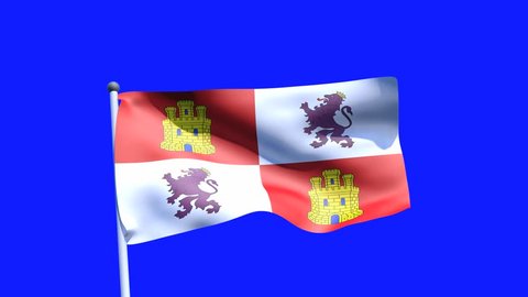 Castile Official Regional Flag Spain Vector: immagine vettoriale stock ...