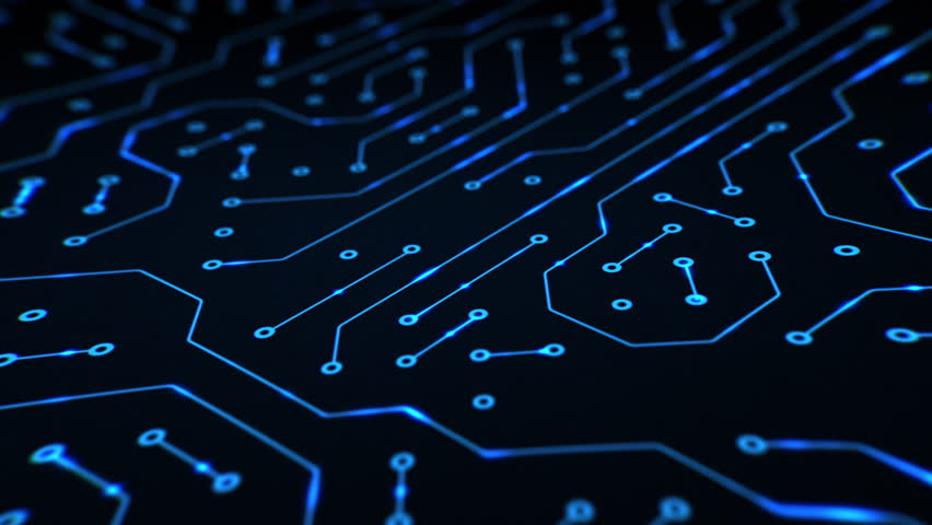 blue computer board loopable background Stock Footage Video (100% ...